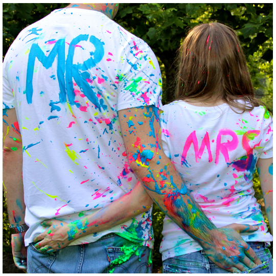 Megan + Adam | Paint Fight | Downtown Jonesborough | A Lifetime Photography