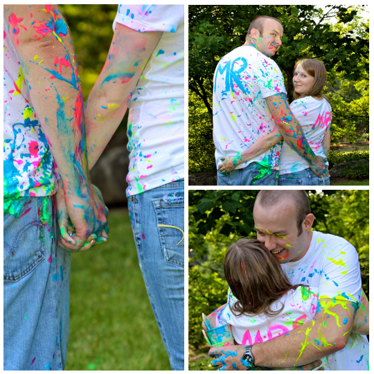 Megan + Adam | Paint Fight | Downtown Jonesborough | A Lifetime Photography